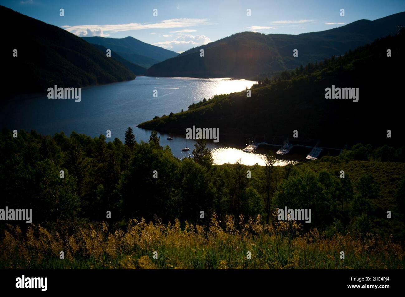 Ruedi Reservoir and Aspen Yacht Club marina Stock Photo - Alamy