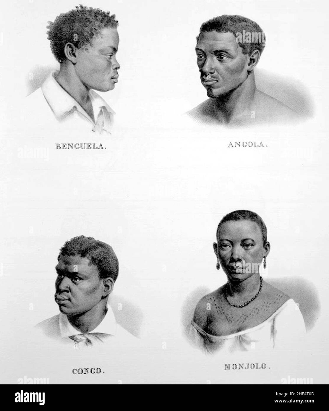 Rugendas - Escravos Benguela, Angola, Congo, Monjolo Stock Photo - Alamy