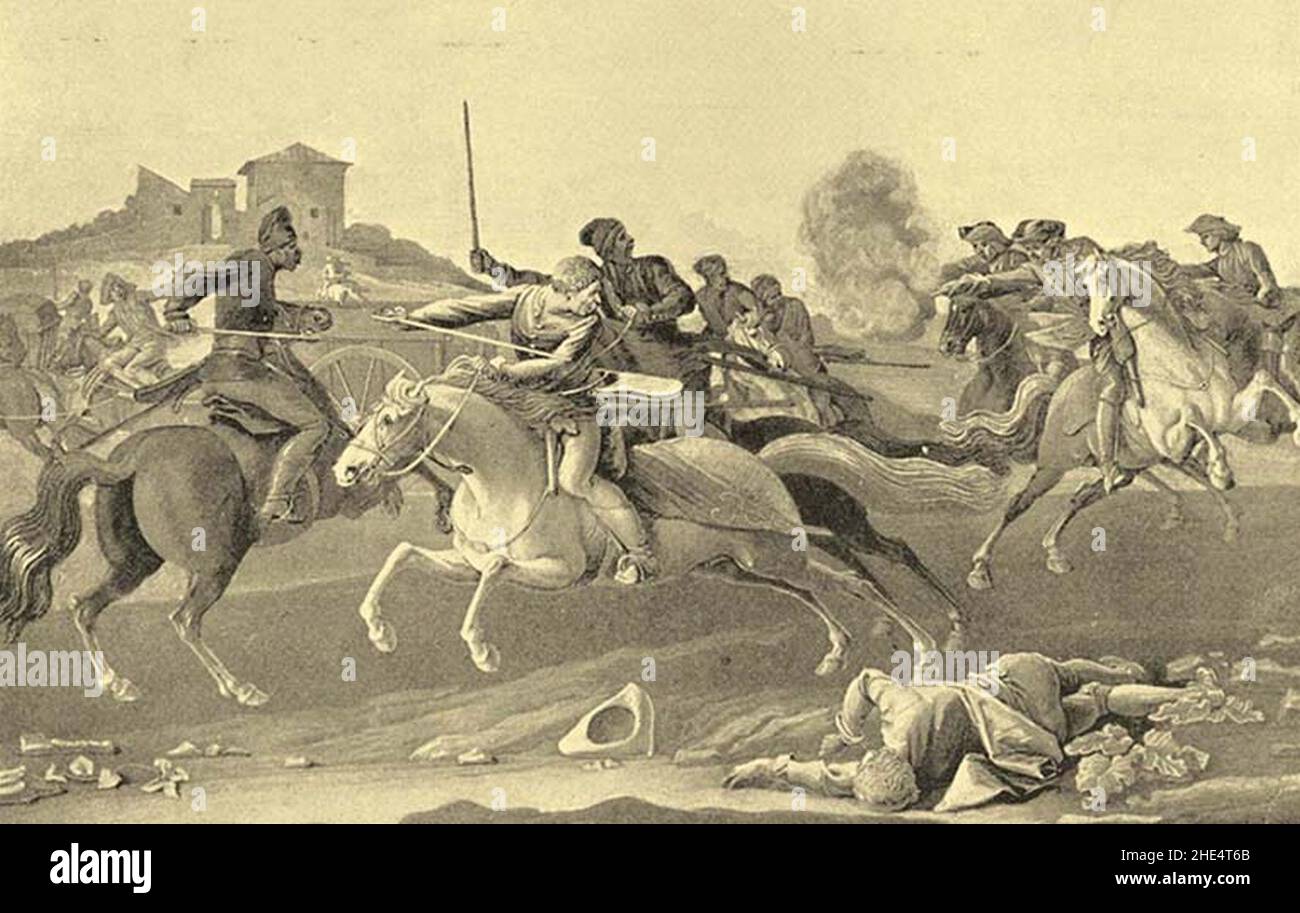 Rugendas Kuruc-labanc csatajelenet Stock Photo - Alamy