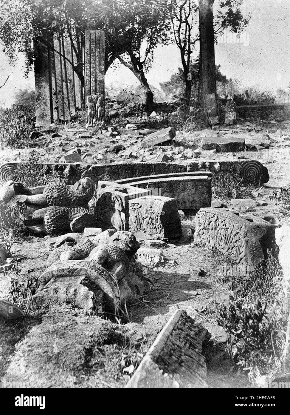 Ruins at Stupa 1 Sanchi Joseph Beglar 1875 Stock Photo - Alamy