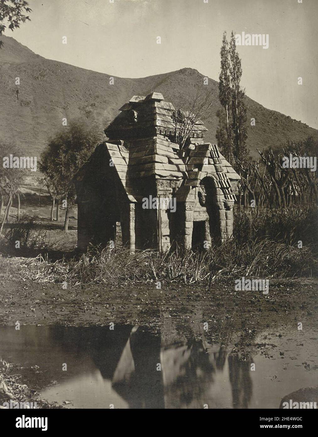 Ruins of a 10th century Hindu temple at Pandrethan near Srinagar ...