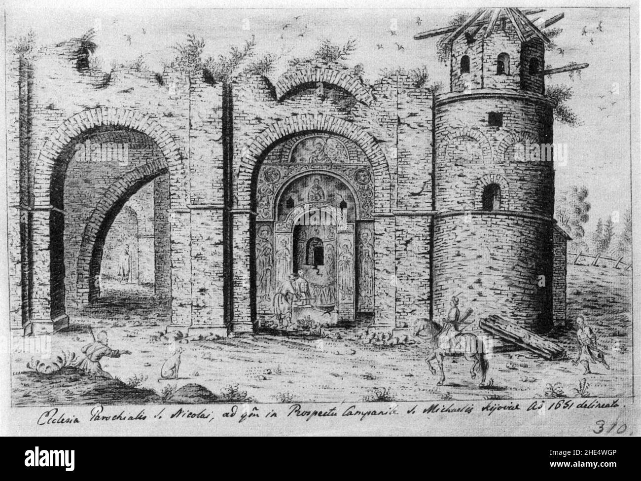 A round tower Black and White Stock Photos & Images - Alamy