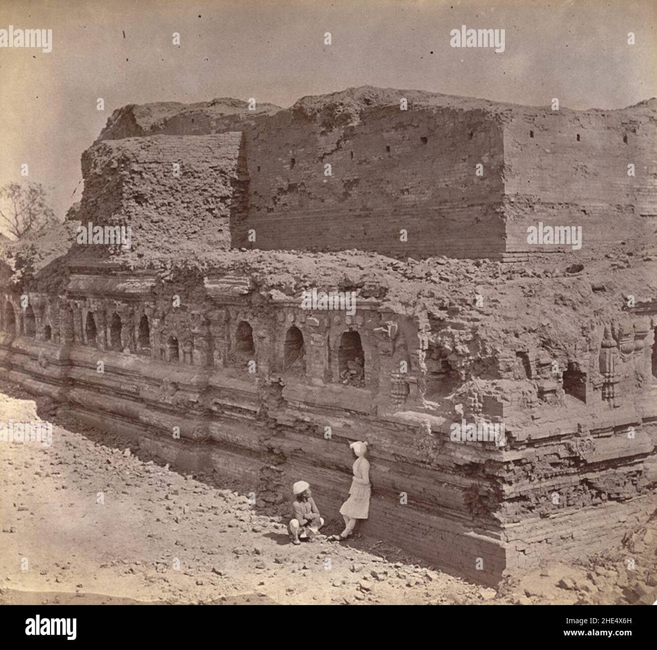 Ruins of the Baladitya Temple, Nalanda, Bihar, 1872 photo Stock Photo ...