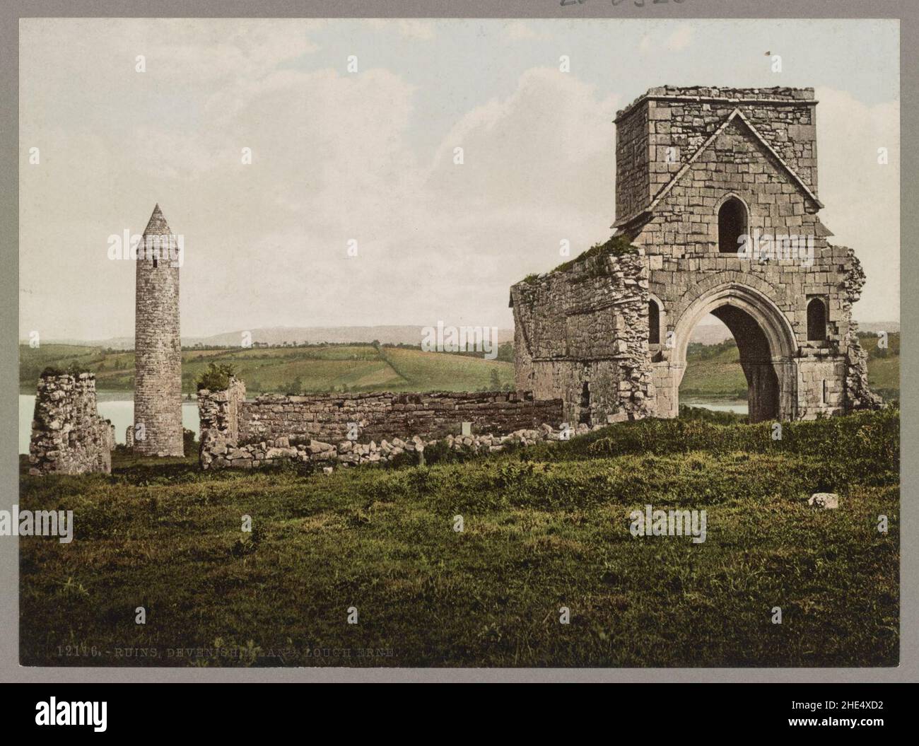 Ruins, Devenish Island, Lough Erne Stock Photo - Alamy