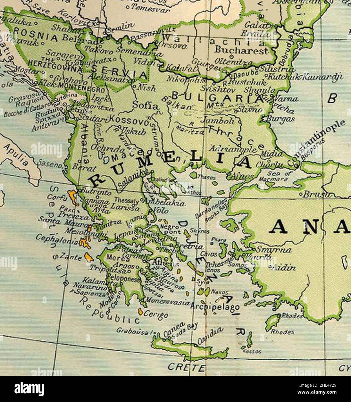 Rumelia map hi-res stock photography and images - Alamy