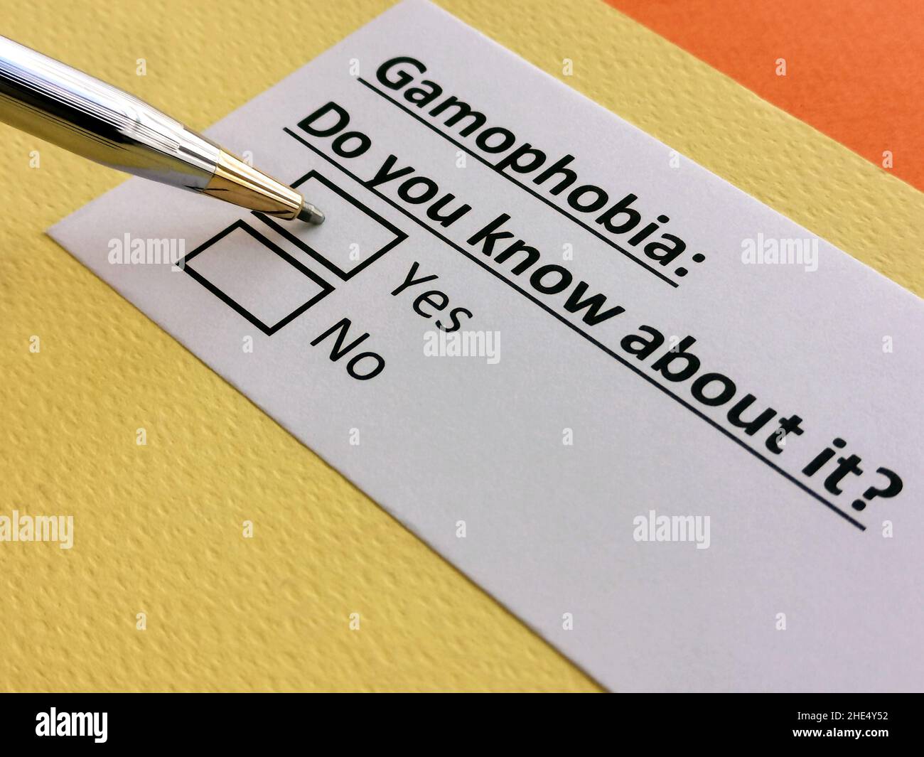 Gamophobia hi-res stock photography and images - Alamy