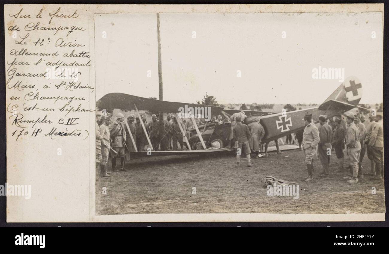 Rumpler C.IV abbatu (15391256882 Stock Photo - Alamy