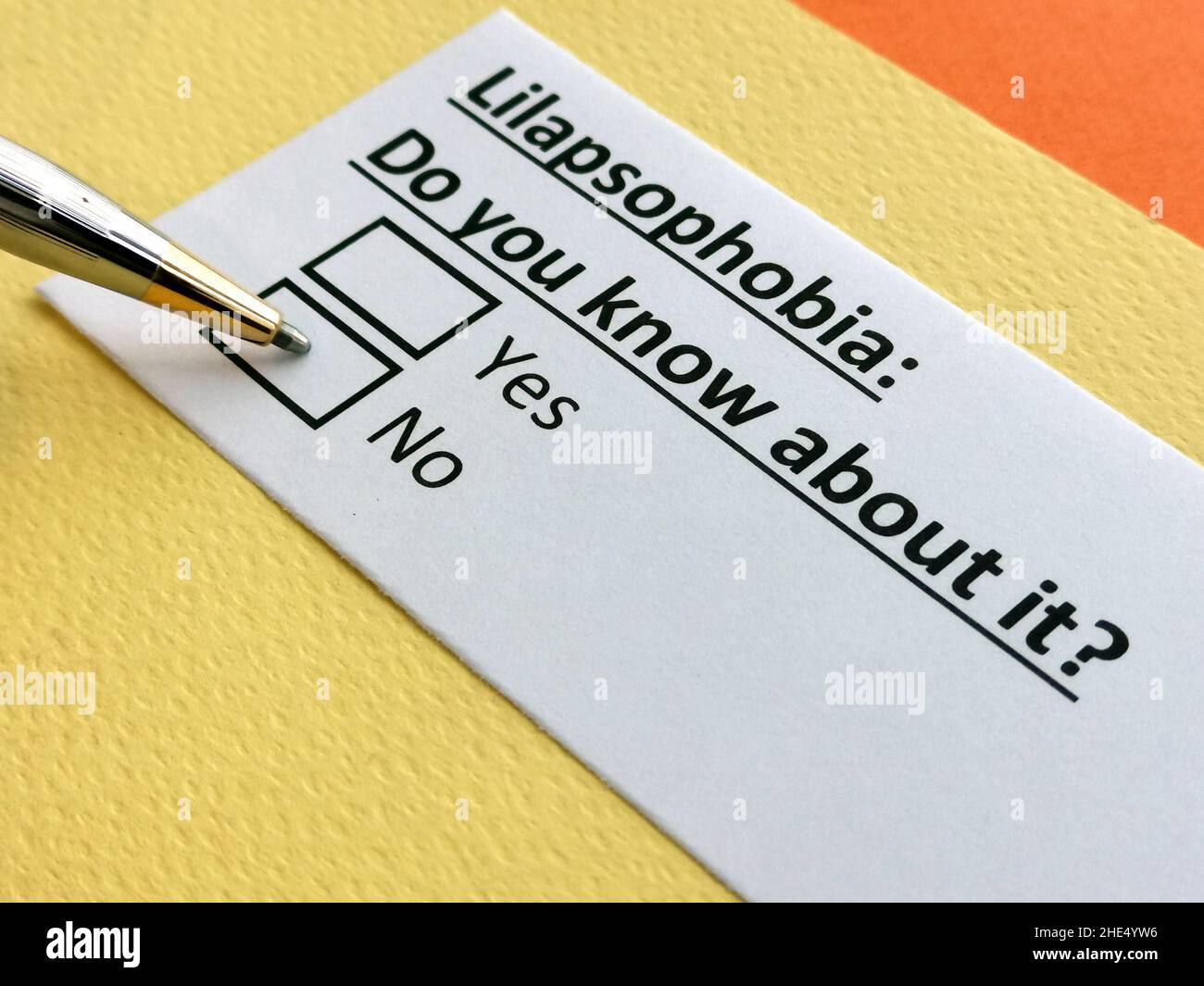 Lilapsophobia hi-res stock photography and images - Alamy