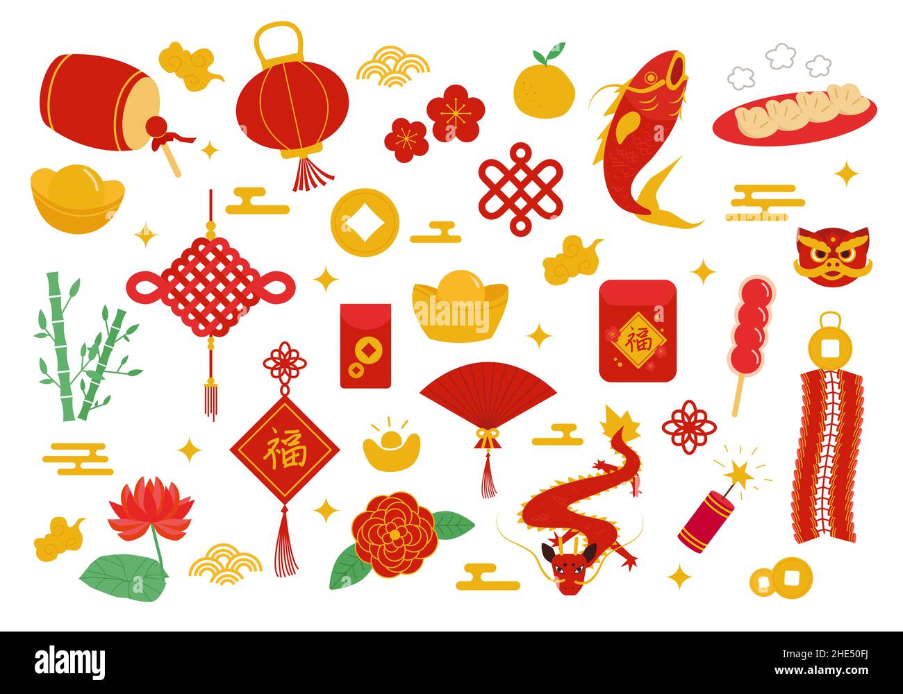 Lunar new year fish Stock Vector Images - Alamy