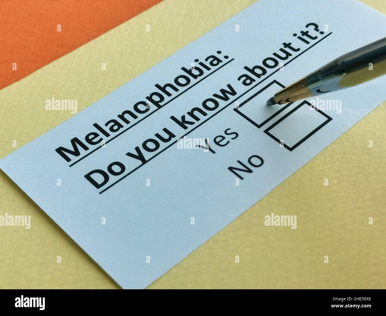 Melanophobia hi-res stock photography and images - Alamy