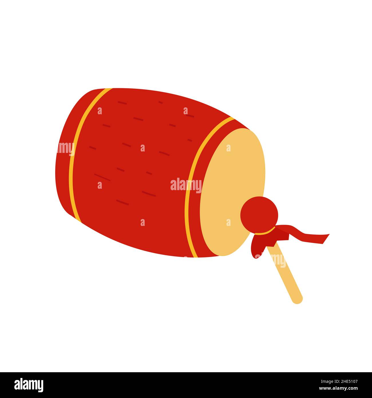 Isolated red Asian drum artwork, cartoon taiko Stock Vector Image & Art ...