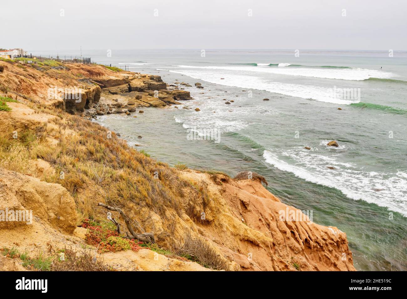 Overcast view of the nature landscape of Cabrillo National Monument at ...
