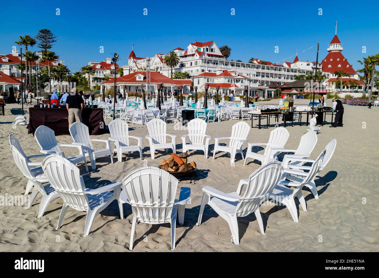 San Digeo, MAY 28 2015 - Sunny view of the Historical Hotel del ...