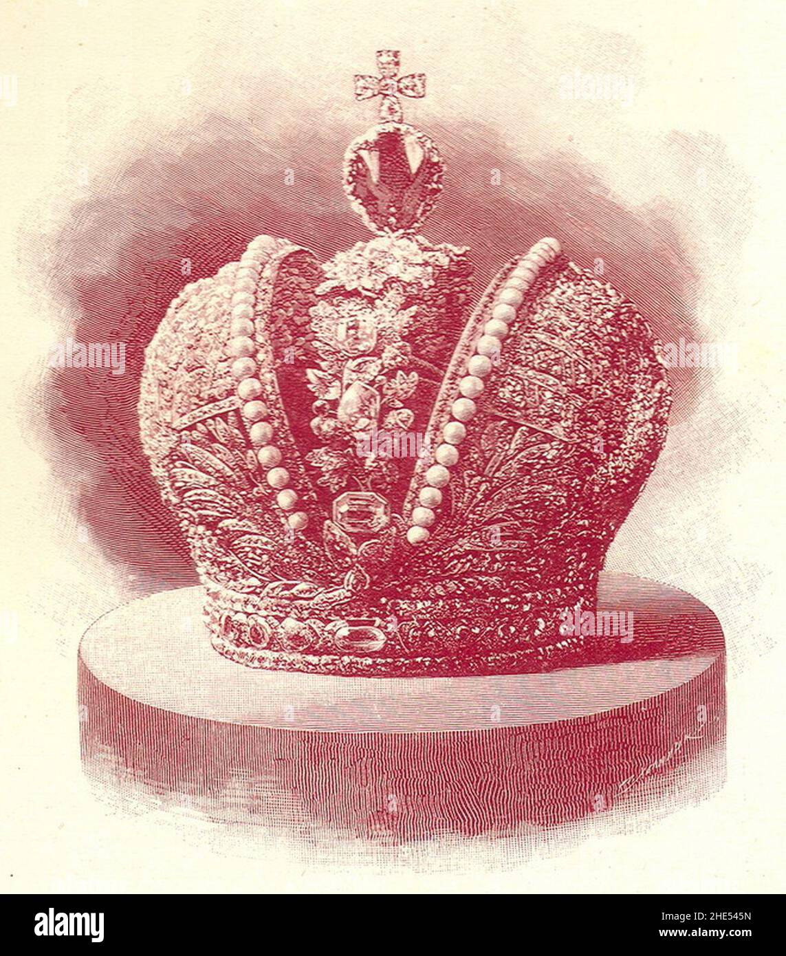 Russian Imperial Crown (engraving Stock Photo - Alamy