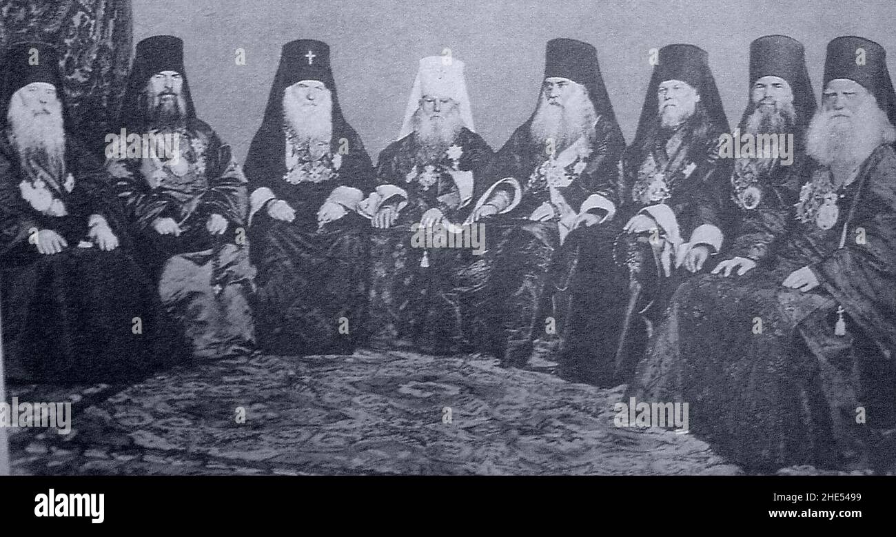 Russian Orthodox Bishops in Moscow 1873 Stock Photo - Alamy