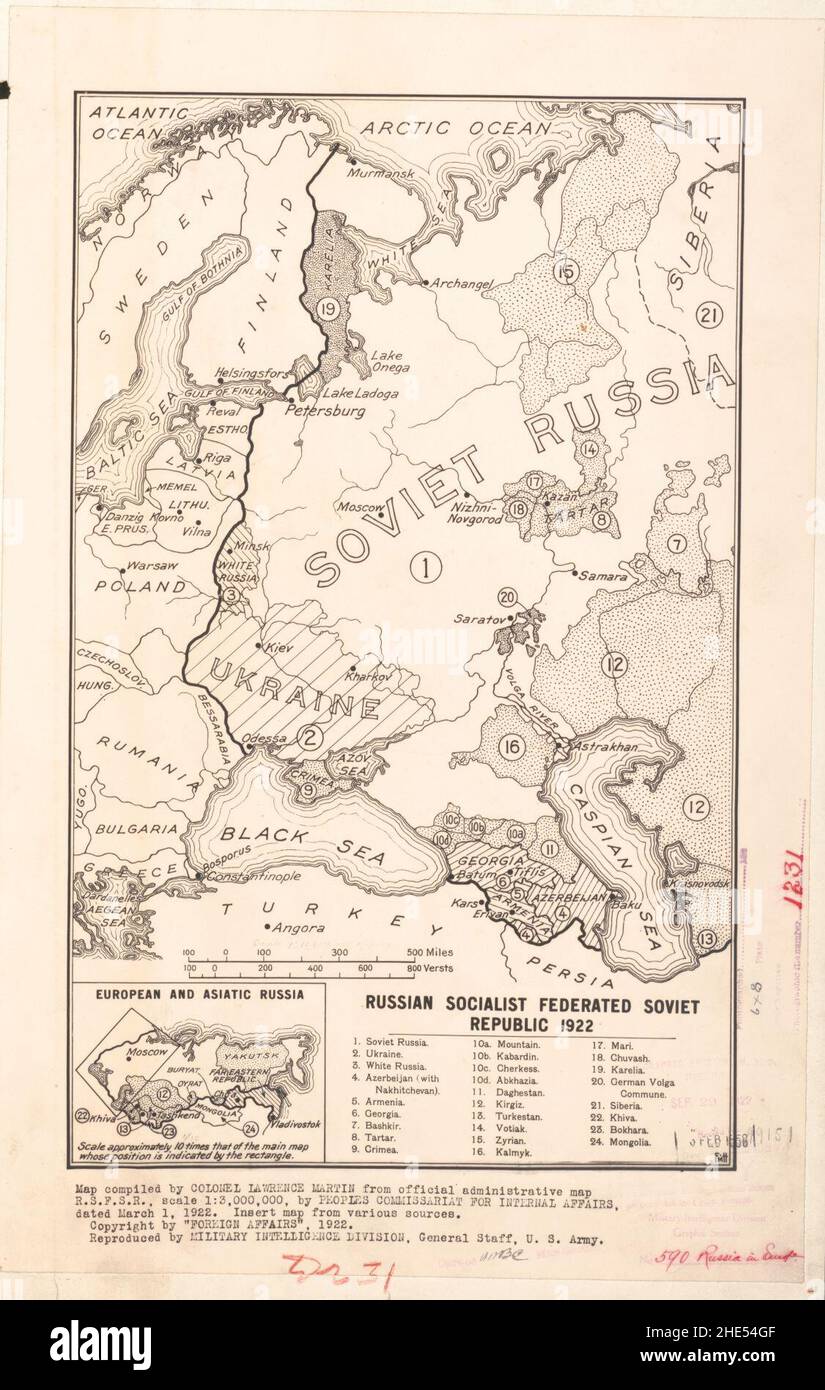 Russian Socialist Federated Soviet Republic 1922 Stock Photo - Alamy