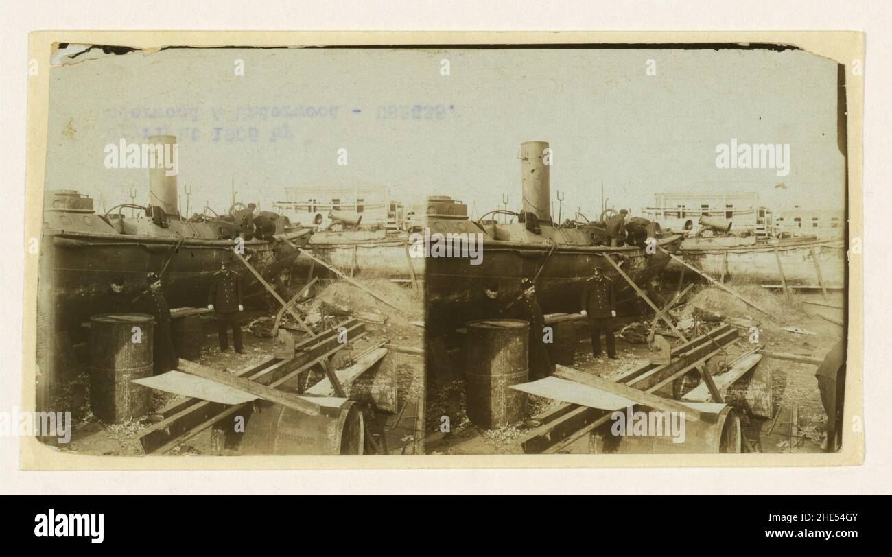 Russian ships being repaired in dry dock, Port Arthur Stock Photo - Alamy