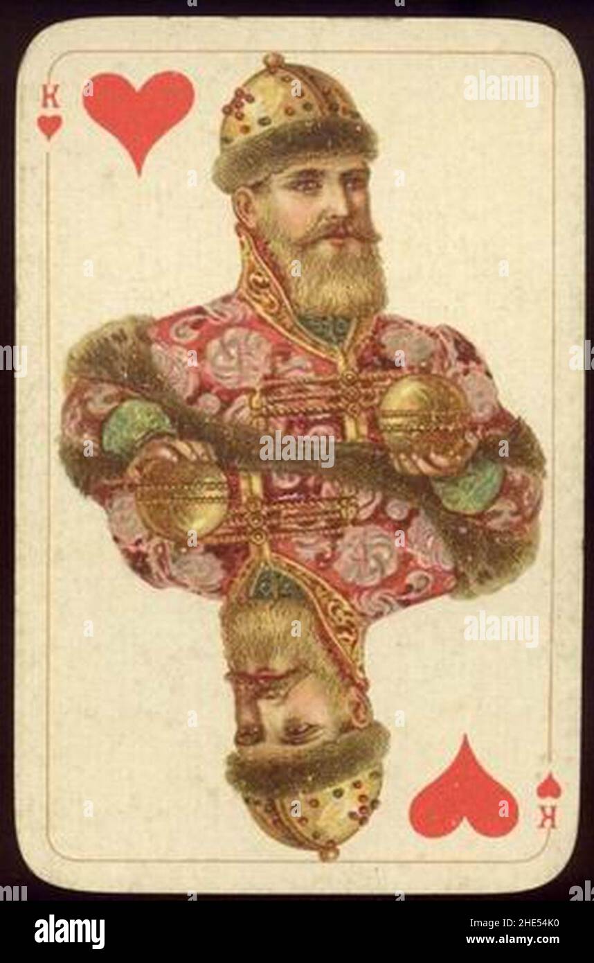 Russian style king of hearts Stock Photo - Alamy