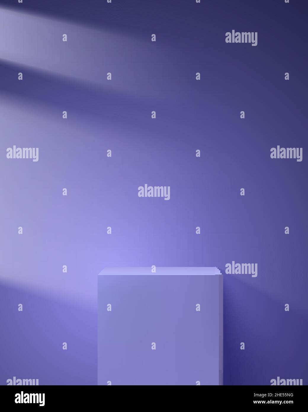 Empty studio in very pery color with window light. Trendy color for ...