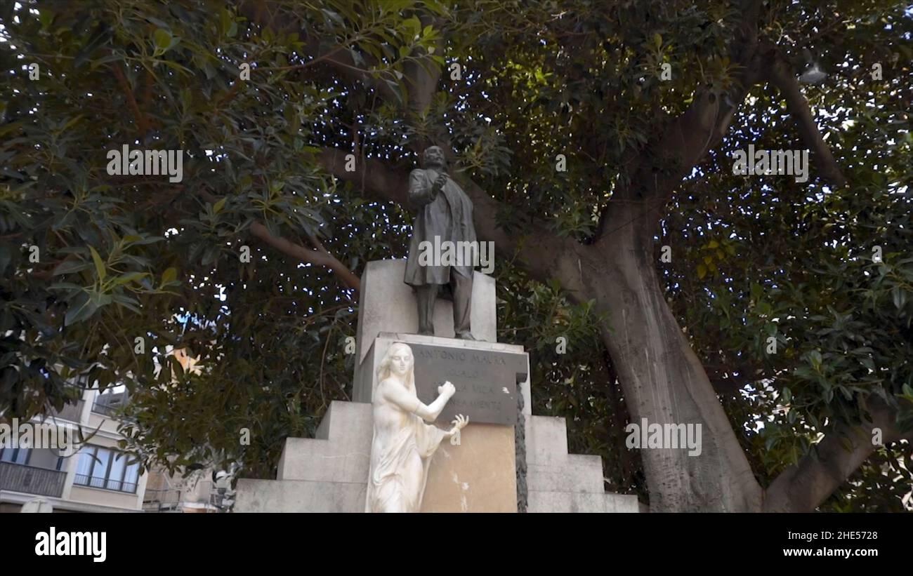 Monument of famous poet or writer in city of Europe Stock Photo - Alamy
