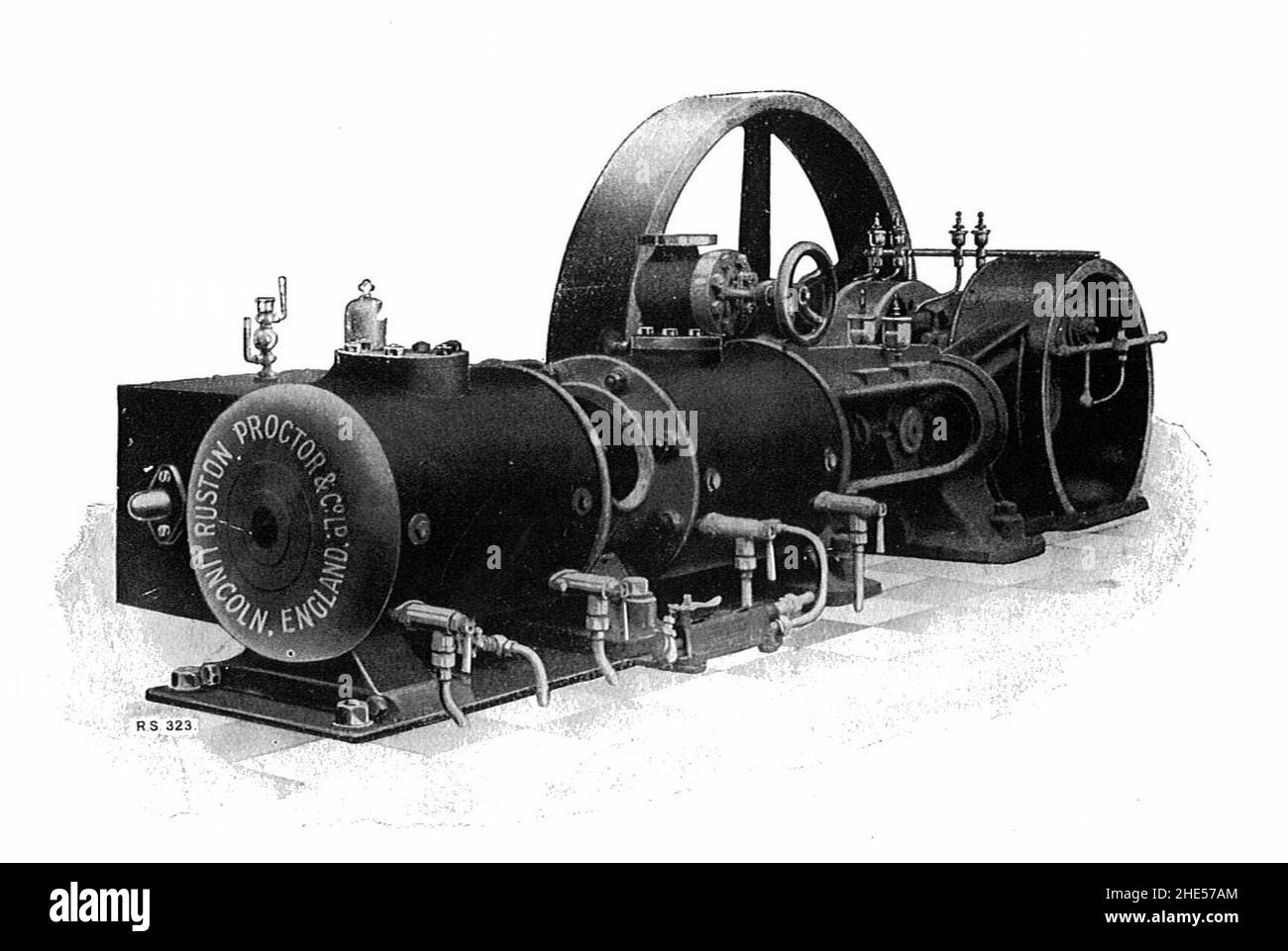 Ruston Proctor horizontal tandem compound slide valve engine (Rankin ...