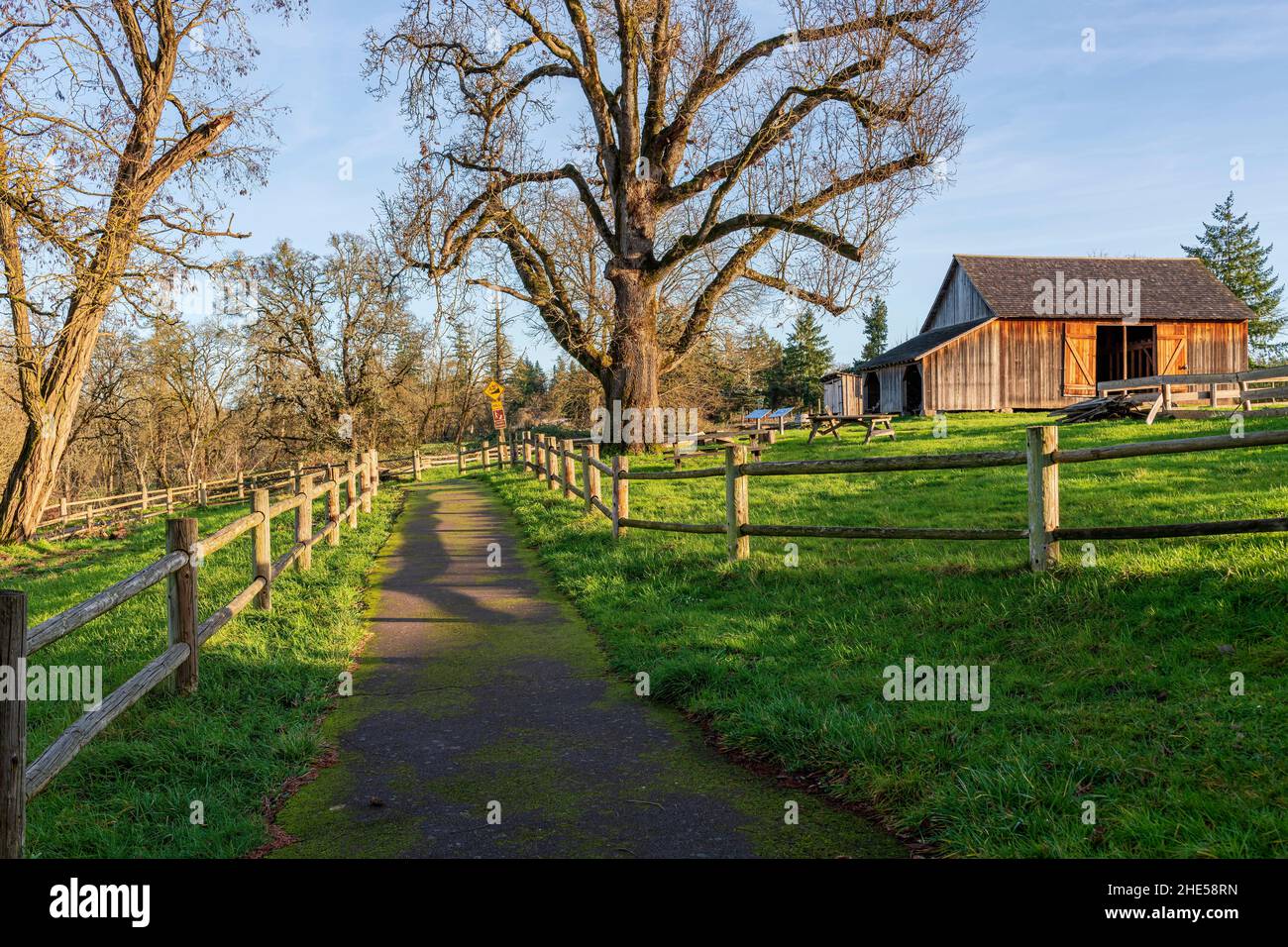 Champoeg historical state park Oregon Stock Photo - Alamy