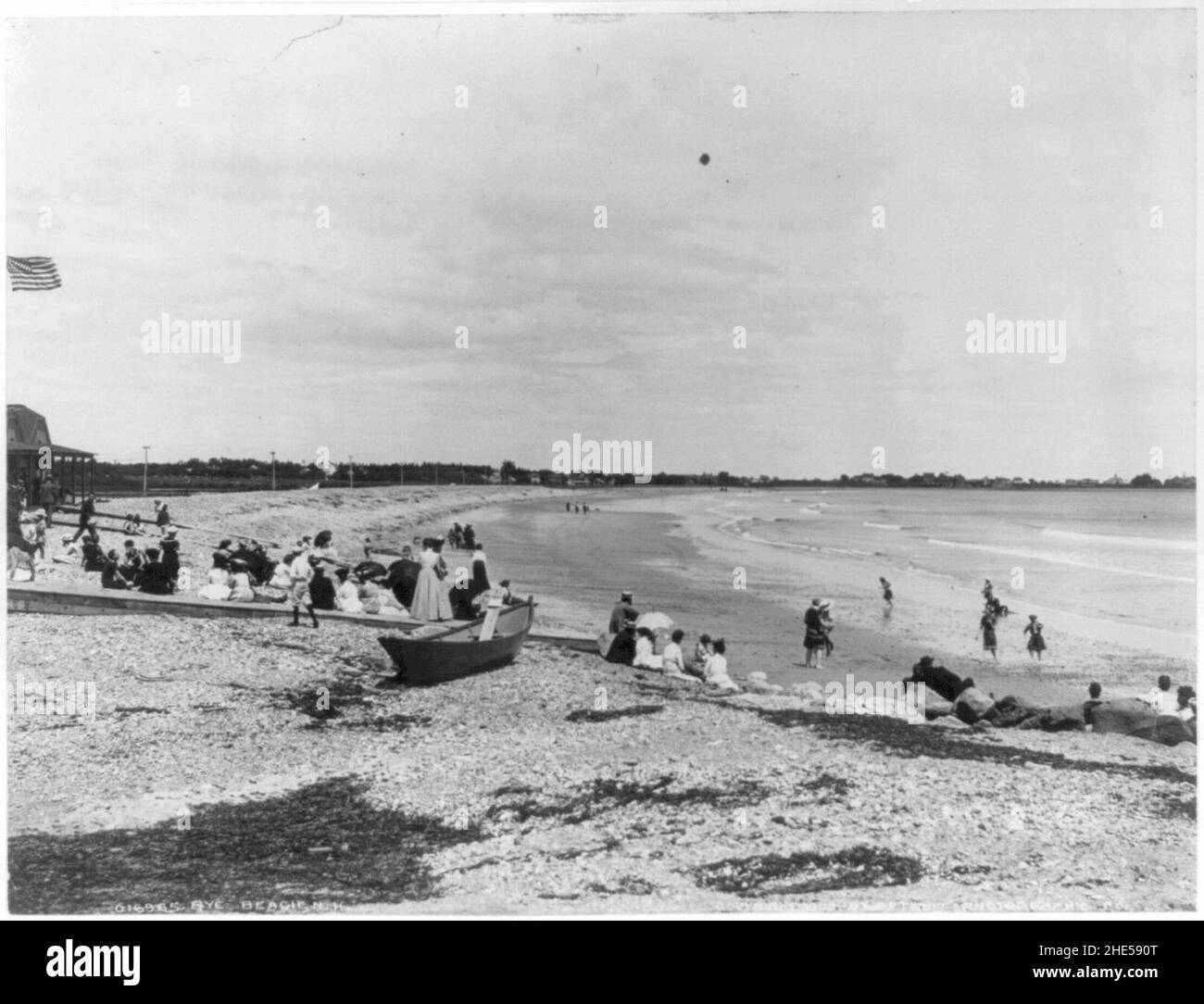 Rye beach vintage Black and White Stock Photos & Images - Alamy