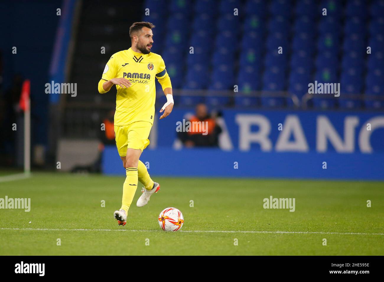 A Coruna-Spain.Mario Gaspar in action during the football match of ...