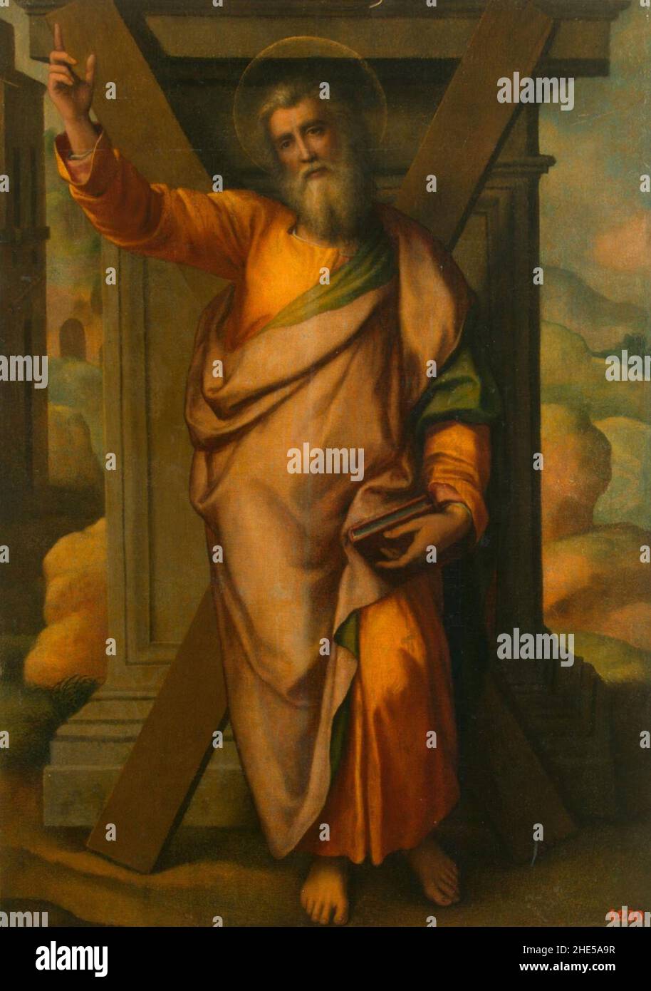 S. Andrew by M. Barroso (1550s, Hermitage Stock Photo - Alamy