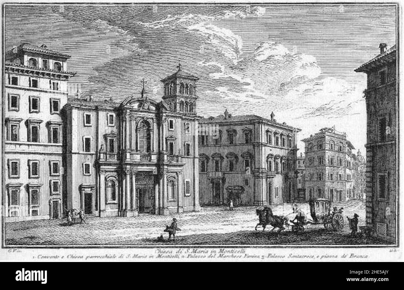S. Maria in Monticelli - Plate 112 - Giuseppe Vasi Stock Photo - Alamy