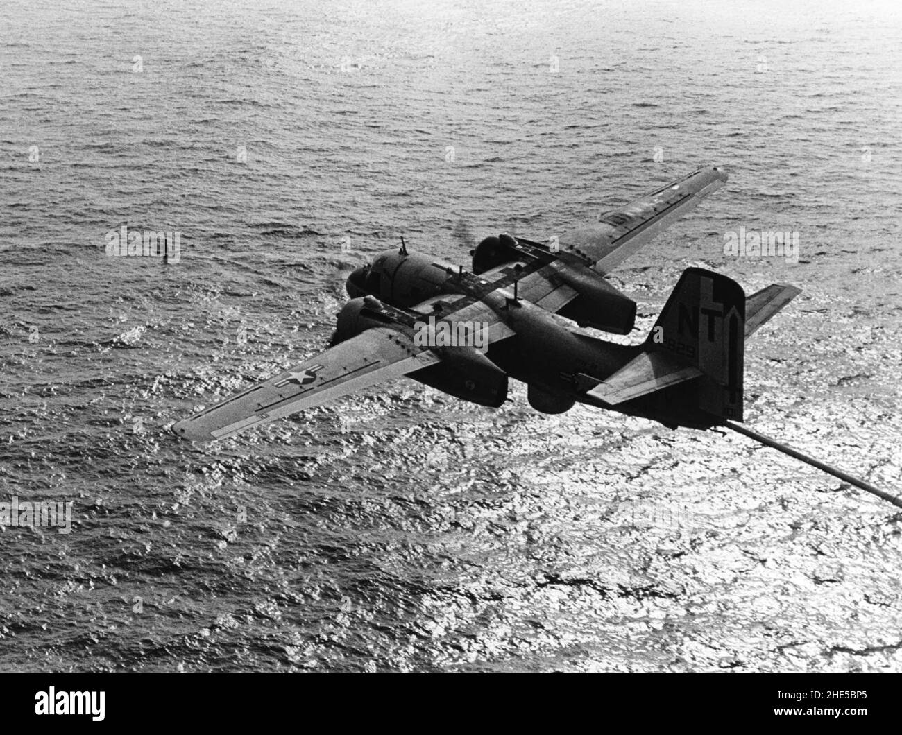 S-2E Tracker of VS-33 over submarine in February 1970 Stock Photo - Alamy
