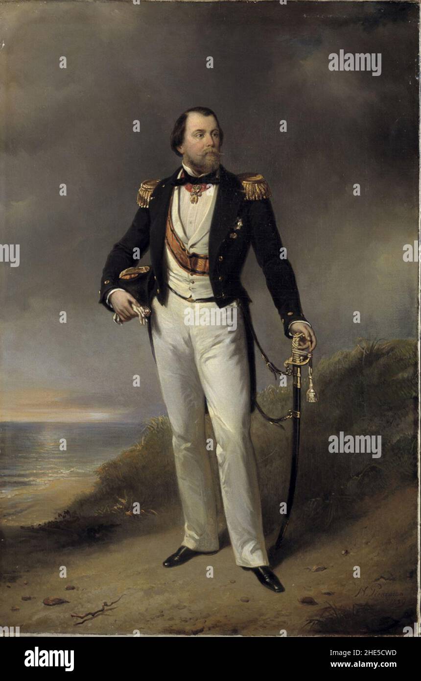 SA 1772-Portret van koning Willem III Stock Photo - Alamy