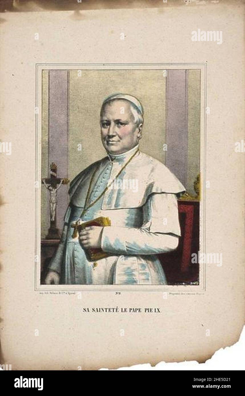SA SAINTETE LE PAPE PIE IX Stock Photo - Alamy