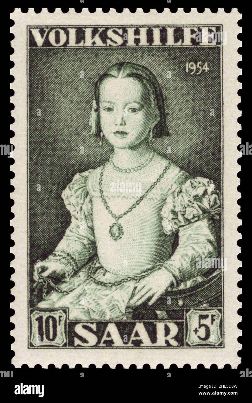 Saar 1954 355 Agnolo Bronzino - Bia de' Medici Stock Photo - Alamy