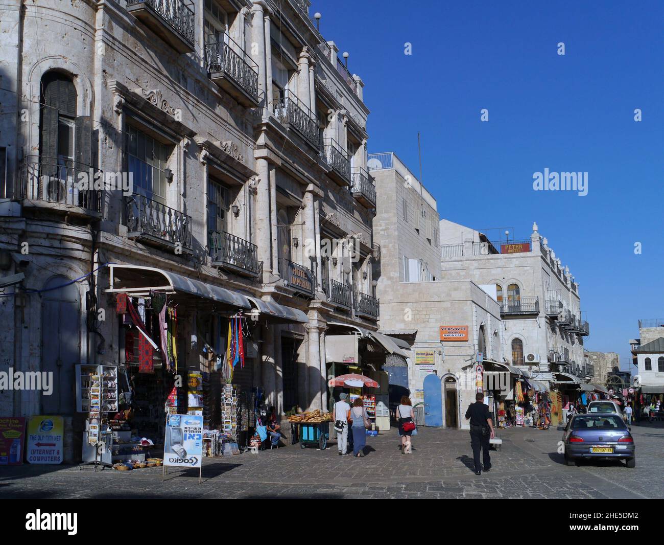 Marketplace in the Old City of Jerusalem, near the entrance through ...