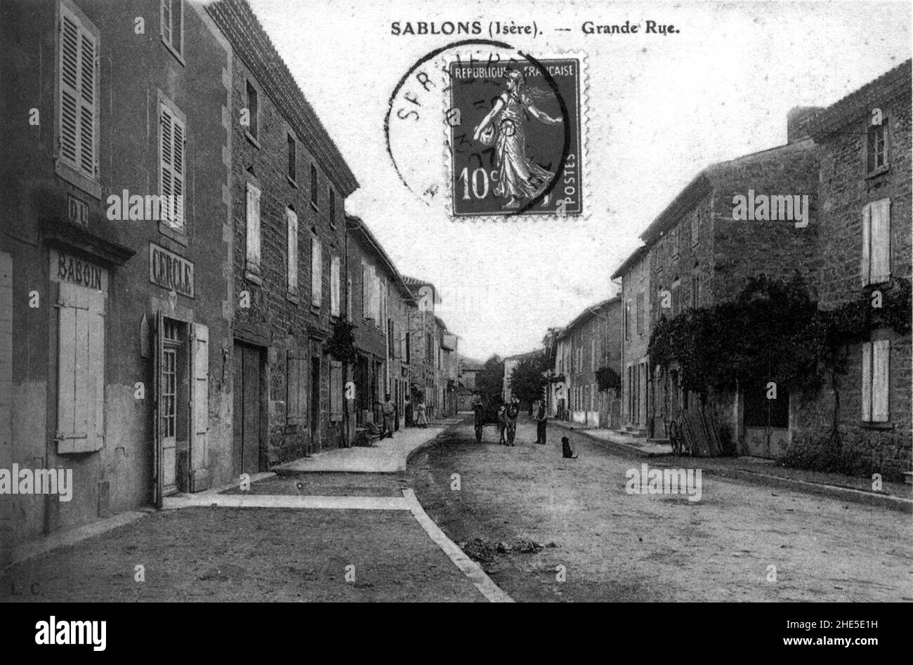 Sablons, Grande Rue en 1907, p181 de L'Isère les 533 communes - L C ...