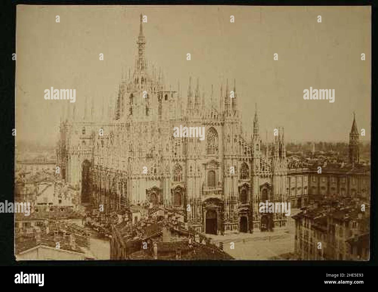 Sacchi, Luigi (1805-1861) - Milano. Piazza Duomo, 1860 ca. - Albumina ...