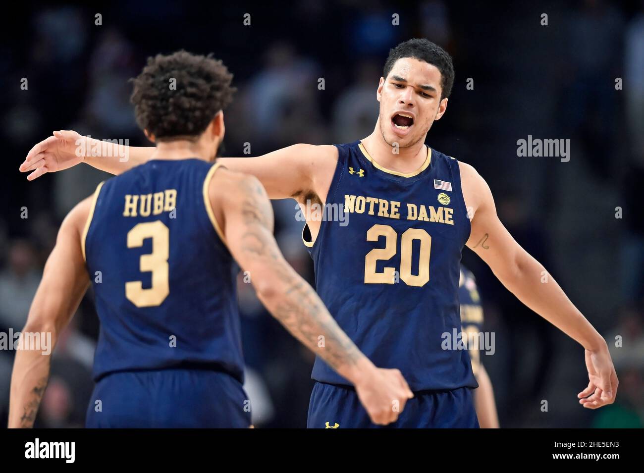 January 08, 2022: Notre Dame Fighting Irish forward Paul Atkinson Jr ...