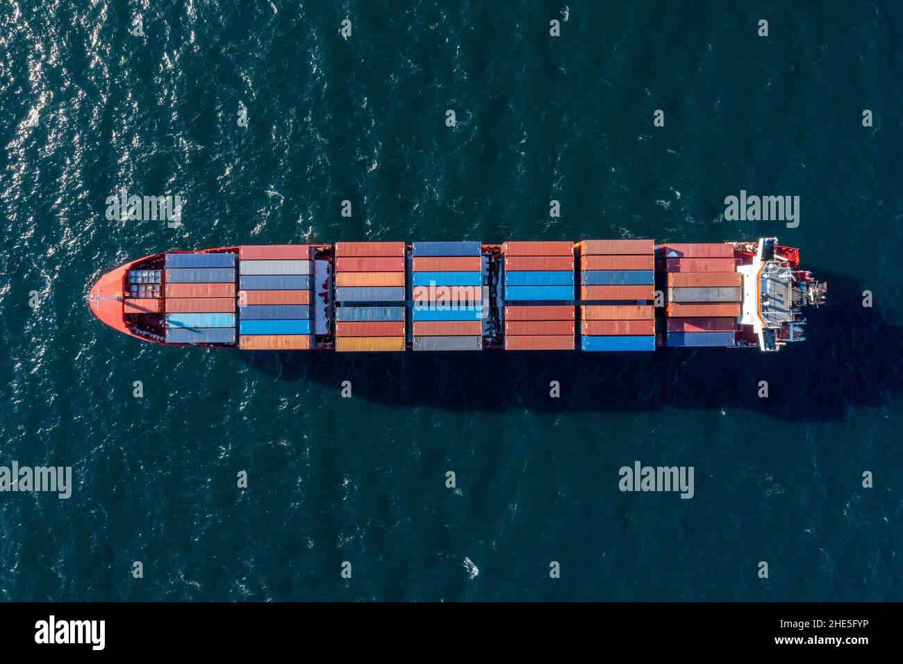 Top view of cargo vessel hi-res stock photography and images - Alamy