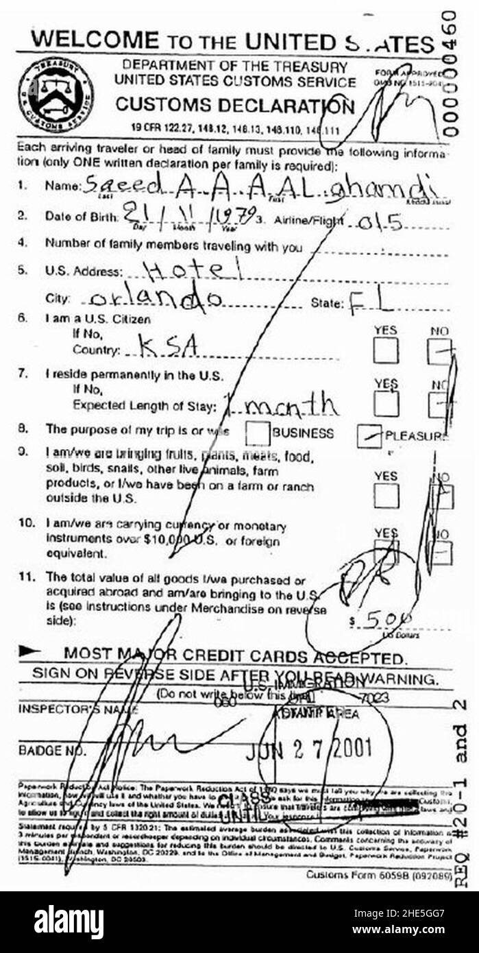 Customs declaration hi-res stock photography and images - Alamy