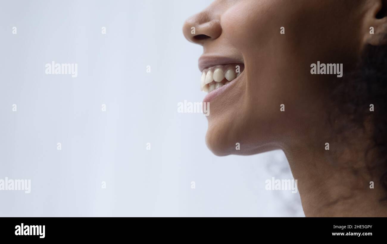 Crop positive young african hi-res stock photography and images - Alamy