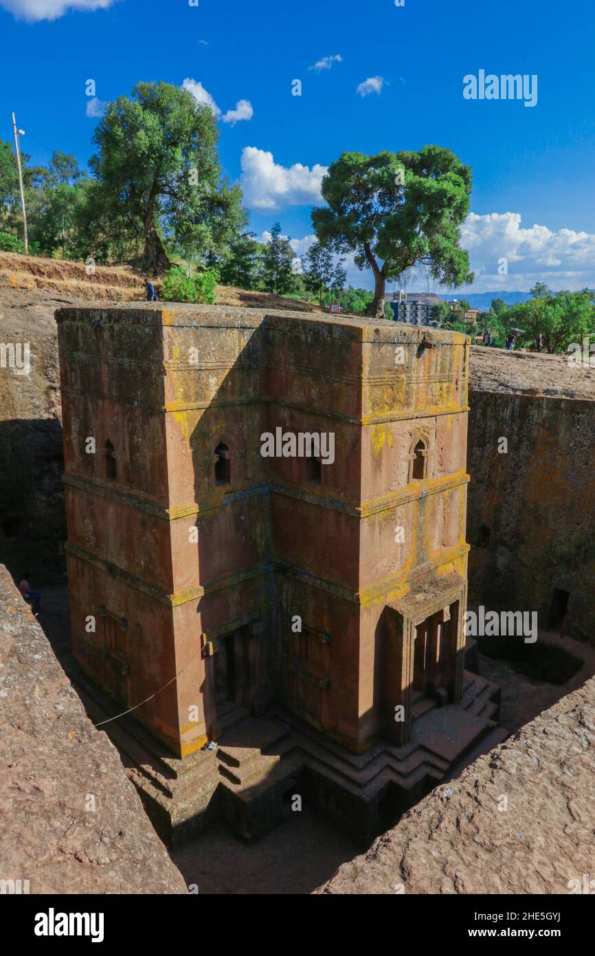 Main View to the Church of Saint George, one of many churches hewn into ...