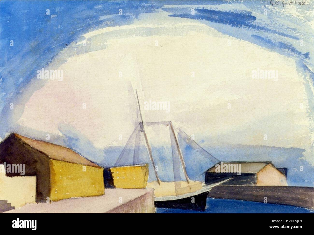 Sailboat. George Copeland Ault Stock Photo - Alamy