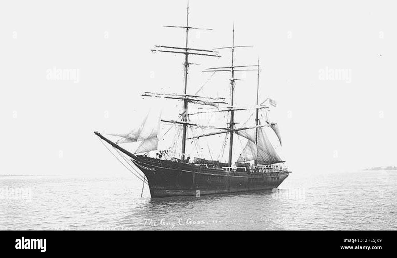 Sailing ship, GUY C GOSS, near Nushagak, ca 1912 Stock Photo - Alamy