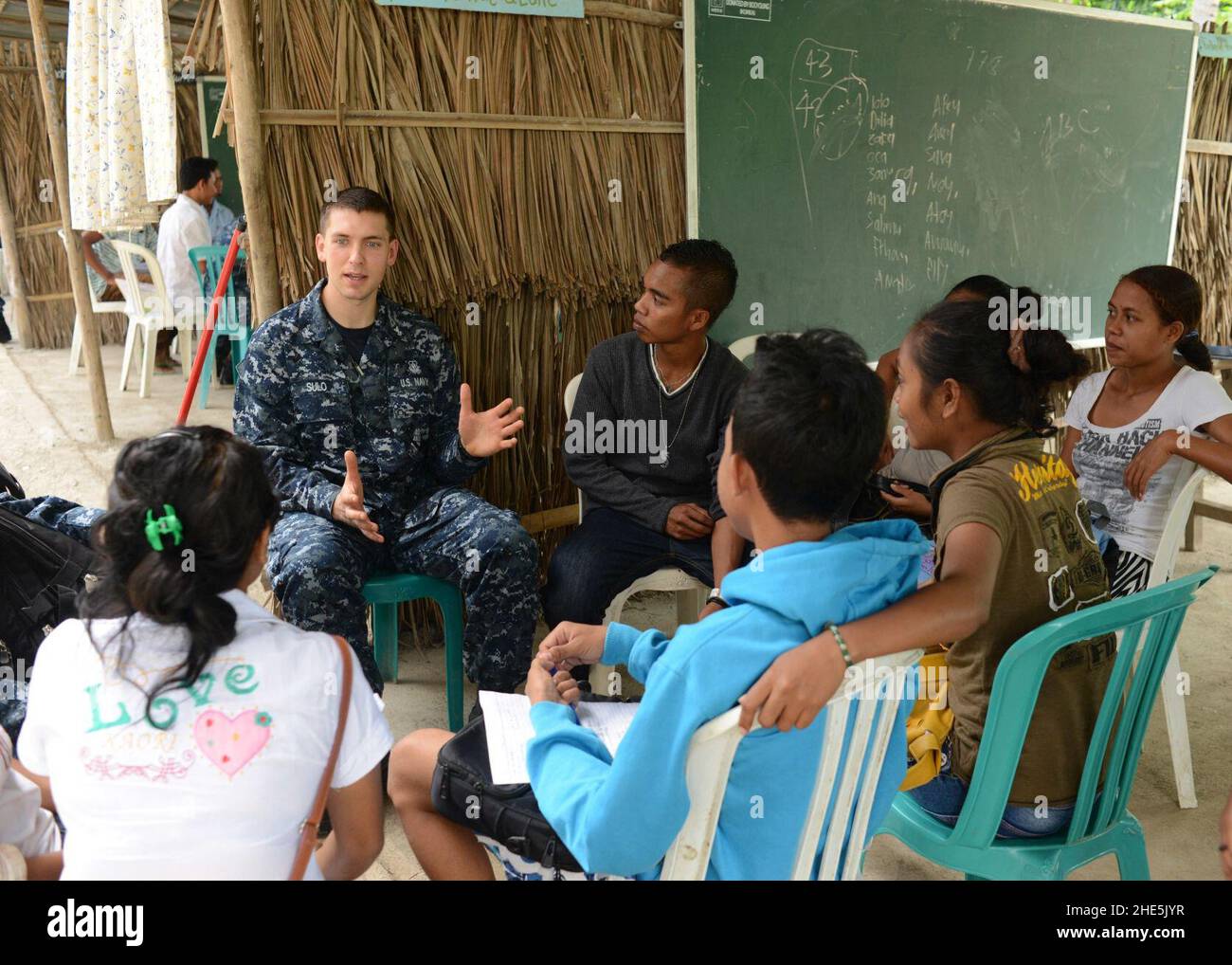 Sailor interacts with students and teachers in Timor-Leste. (9144734972 ...