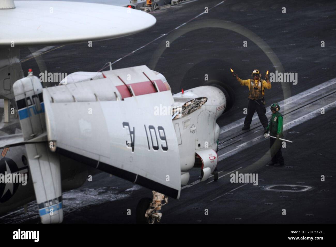 Sailor lines up lane for takeoff Stock Photo - Alamy