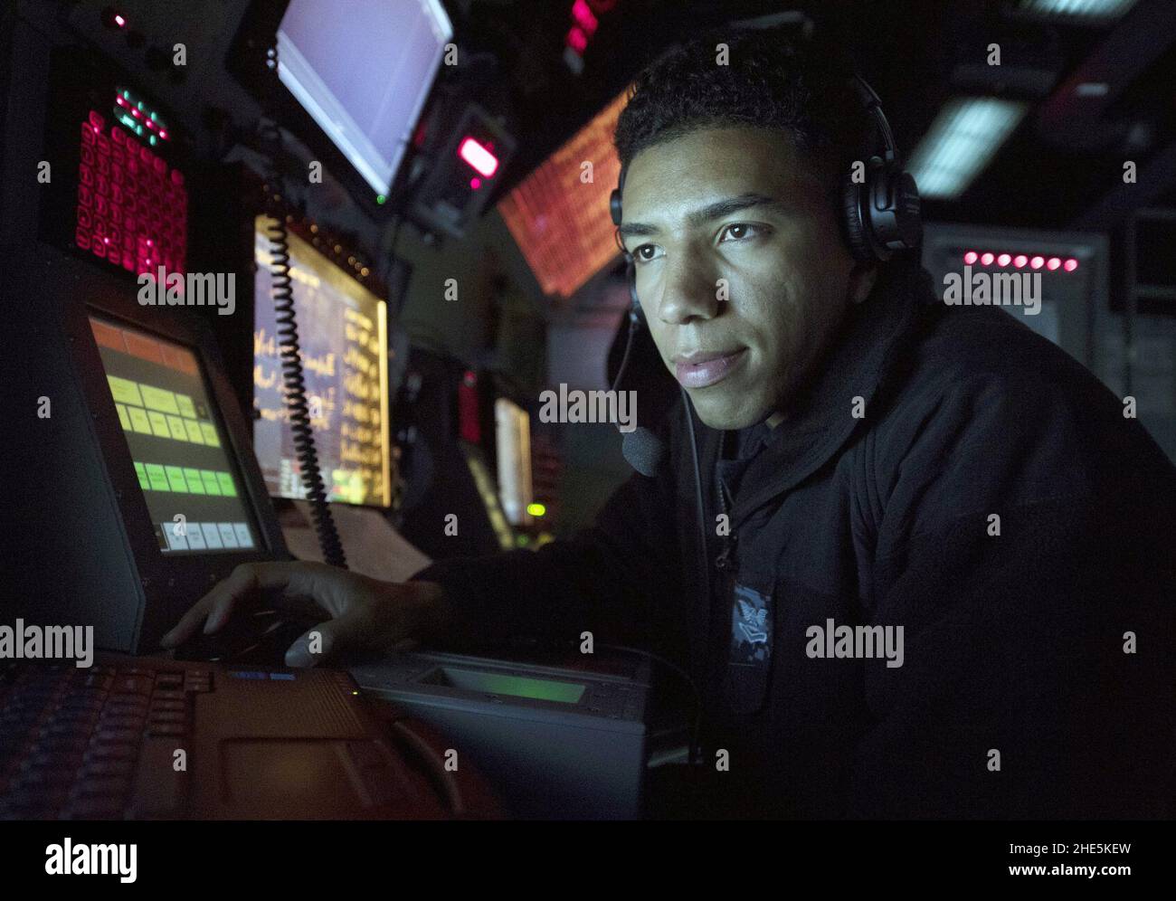 Sailor uses a radar tracking system to track surface contacts ...