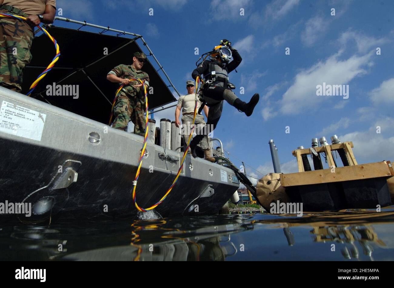 Sailors dive in Providence River Stock Photo - Alamy