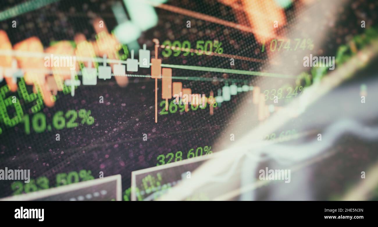 Stock market graph and business . Stock or business market analysis ...