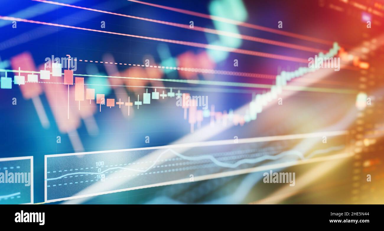 Stock market graph and business . Stock or business market analysis ...